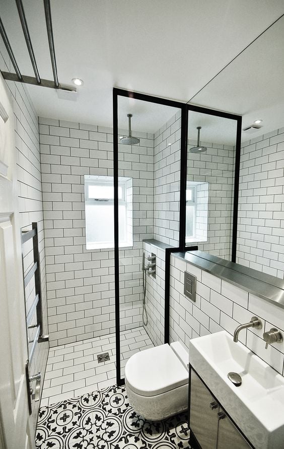 The latest bathroom tile grout trends